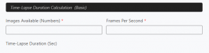 Time-Lapse Calculator (Duration & Frames) - OpticVyu