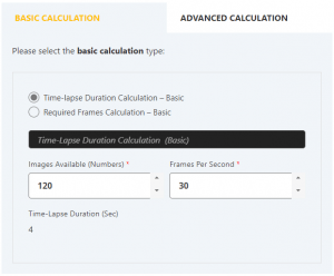 Time-Lapse Calculator – For Video Time, Duration & Frames